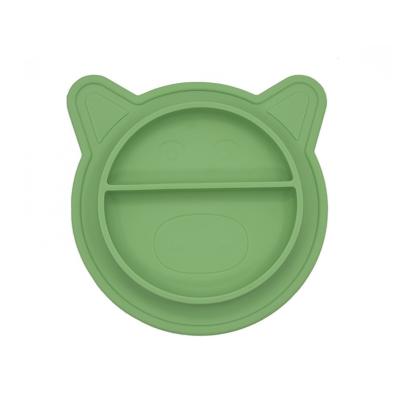 Cina Il porcellino semplice sveglio modella Dusty Lilac Baby Silicone Plate Eco amichevole in vendita
