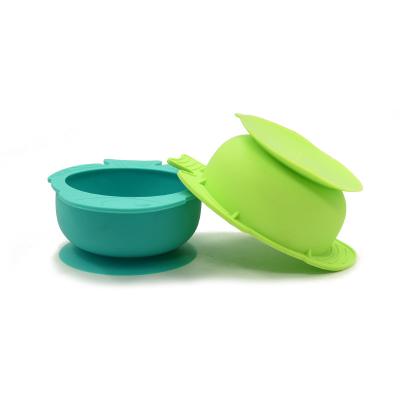 Cina Non attaccando la ciotola pieghevole BPA di aspirazione del silicone del bambino del pesce del ODM liberamente in vendita
