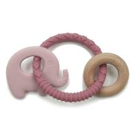 China Diameter 8cm Silicone Teething Rattle for sale