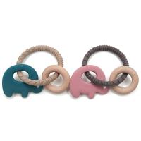 China Easy Hold Silicone Wood Teether for sale