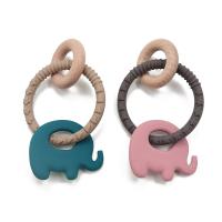 China Easy Hold Silicone Wood Teether for sale