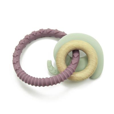 Cina Giocattoli di legno mettere i denti del faggio del silicone dell'elefante del commestibile per i giovani bambini in vendita