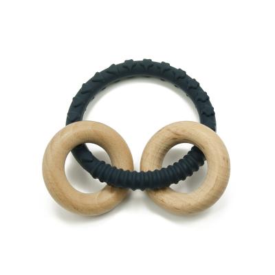 Cina Bambini amichevoli molli dei neonati di Teether di legno del silicone di Eco del regalo ideale in vendita