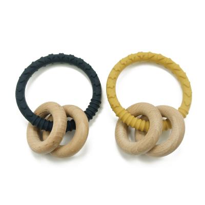 Cina Bambini amichevoli molli dei neonati di Teether di legno del silicone di Eco del regalo ideale in vendita
