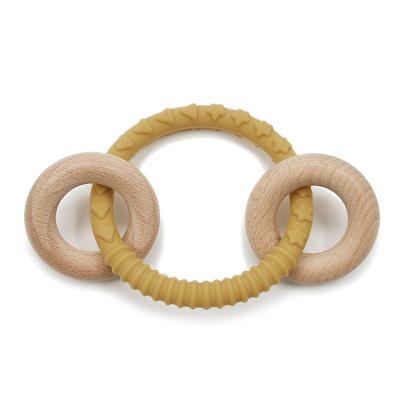 Cina Bambini amichevoli molli dei neonati di Teether di legno del silicone di Eco del regalo ideale in vendita