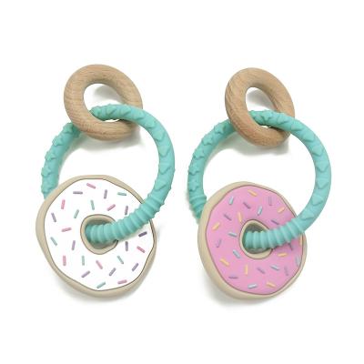 Cina Legno libero naturale Teether del silicone del PVC di legno di faggio dell'OEM BPA per i bambini in vendita