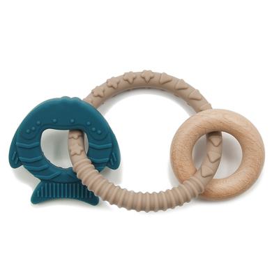 Cina Il silicone puro FSC ha certificato Ring For mettente i denti di legno infantile 12 mesi in vendita