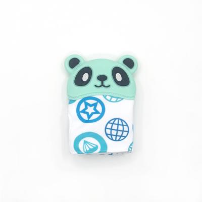 China Kauwt het beschermings Sensorische Silicone ASTM-de Vuisthandschoen Unieke Ontwerpen van het Babytandjes krijgen Te koop