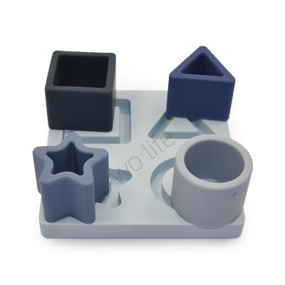 China Pantone Color Baby Toddler Toy 4 Shape Pieces Shape Sorter for sale