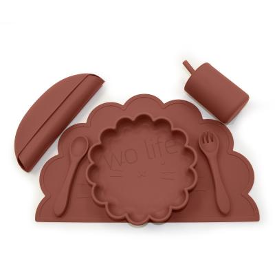 Cina L'alimentazione libera non tossica del bambino del PVC di BPA ha messo la busbana francese 100% del silicone in vendita