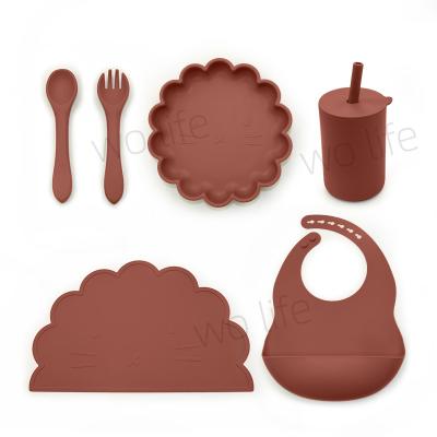 Cina L'alimentazione libera non tossica del bambino del PVC di BPA ha messo la busbana francese 100% del silicone in vendita