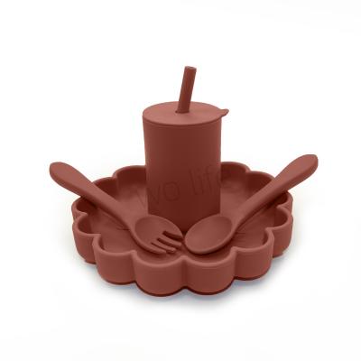 Cina L'alimentazione libera non tossica del bambino del PVC di BPA ha messo la busbana francese 100% del silicone in vendita
