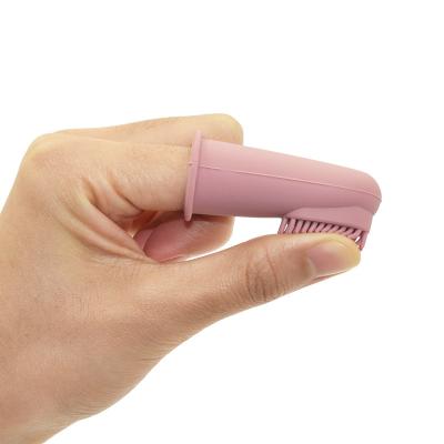 Cina Spazzolino da denti naturale del dito del bambino del silicone CPSIA per dentizione di formazione in vendita