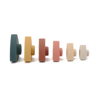 Cina L'impilamento educativo del bambino del silicone di FDA blocca il commestibile 100% libero di BPA in vendita