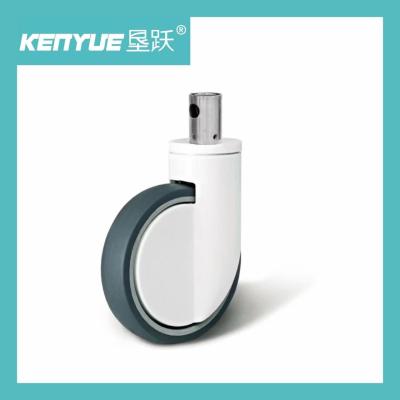 中国 単一部分病院用ベッドおよび装置のための6インチの医学の足車 販売のため