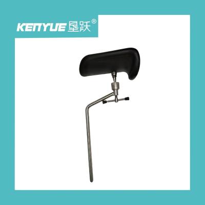 China Black PU Metal Stainless Steel Obstetric Leg Holder For Hospital Beds for sale