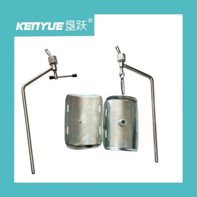 China Silver White Iron Leg Rest Metal Material Medical For Hospital Bed for sale