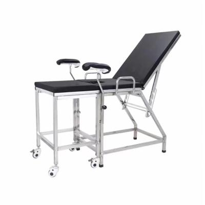 Cina Letto ginecologico dell'esame della Tabella ostetrica nera semplice di acciaio inossidabile in vendita