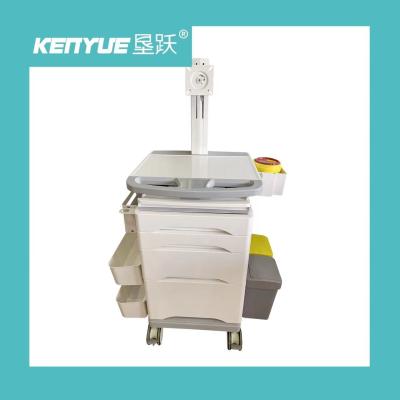 Cina Carretto mobile medico bianco di professione d'infermiera di informazioni con la macchina per colata continua del freno in vendita