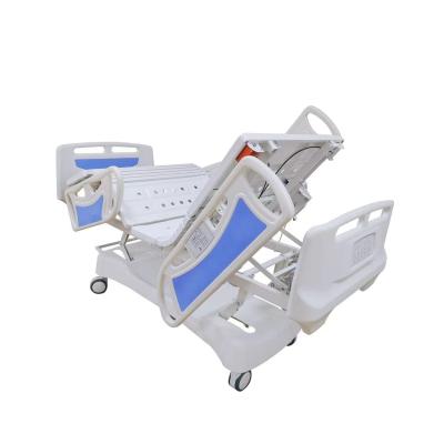 China Adjustable Blue Electric Hospital Nursing Bed 770mm Five Function With Cover for sale