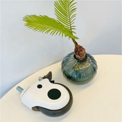 China 5-Inch White Medical Casters Band Brake PP And TPR Material for sale