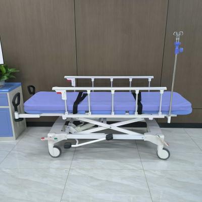 Cina Portafogli idraulici Equipaggiamento ospedaliero Equipaggiamento medico Camionetto per pazienti Corrimano pieghevole Trasferimento di sedia a rotelle in vendita
