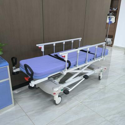 Cina Portafogli idraulici Equipaggiamento ospedaliero Equipaggiamento medico Camionetto per pazienti Corrimano pieghevole Trasferimento di sedia a rotelle in vendita