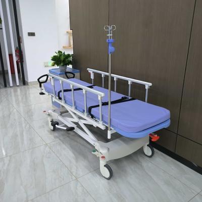 Cina Portafogli idraulici Equipaggiamento ospedaliero Equipaggiamento medico Camionetto per pazienti Corrimano pieghevole Trasferimento di sedia a rotelle in vendita