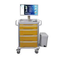 China Disposable Computer Workstation Trolley ABS Integrated Mobile Information Nursing Vehicle for sale