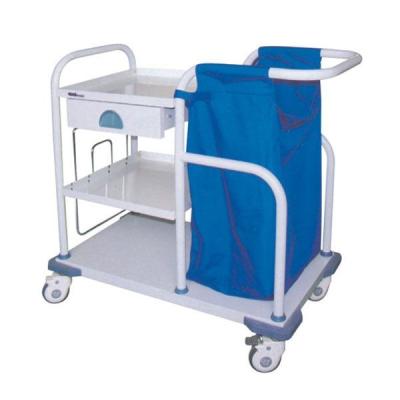 Cina Lavanderia che raccoglie il carrello dello strumento medico per il acciaio al carbonio dell'ospedale dell'hotel spruzzato in vendita