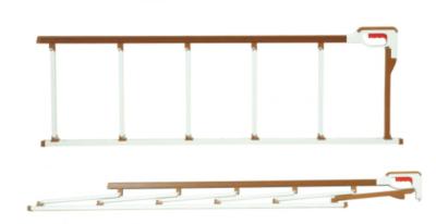 Chine Garde de rail latéral de lit d'hôpital d'OEM avec le poids léger d'alliage d'aluminium 1360*420mm à vendre