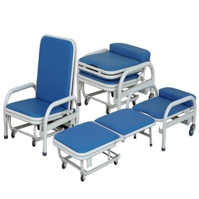 China Cold Rolled Steel Hospital Waiting Area Chairs Folding Accompany Chair Space Saving for sale