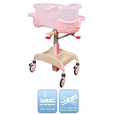 China ABS Movable Nursing Newborn Baby Bed , Lightweight Hospital Baby Cot Furniture for sale