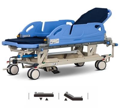 China Emergency PatientTransfer CartRotating Side Rails Central Casters 150mm Patient Transfer Stretcher for sale