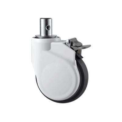 Cina Il letto di ospedale parte la ruota di plastica muta a 5 pollici della macchina per colata continua medica con la copertura esterna dell'ABS del freno in vendita