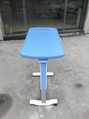China Gas Spring Hospital Bed Tray Table Adjustable Over Bed Table On Wheels for sale