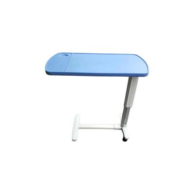 China Gas Spring Hospital Bed Tray Table Adjustable Over Bed Table On Wheels for sale