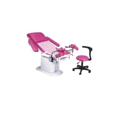 China Hospital Pink Electric Gynaec Examination Table Obstetric tableDelivery Bed With Lamp for sale
