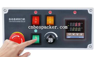 China Continuous Band Automatic Sealing Machine 110V/220V Horizontal for sale