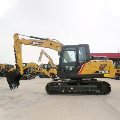Cina SY135C Escavatore idraulico a trascinatore da 13 tonnellate con peso operativo medio in vendita