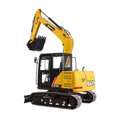 China Radius máximo de escavação 6240 SANY SY75C Pro 7tons Excavadora hidráulica usada pequena à venda