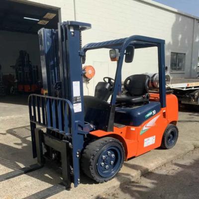China 1480 mm Algemene breedte 3 ton 5 ton 10 ton Diesel/Benzine vorklift met pneumatische band Te koop