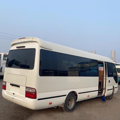 China Color Design Diesel Toyota 30 Seater Coaster Bus for Public Transportation Needs for sale
