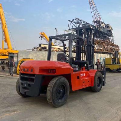 中国 高負荷容量10トンのディーゼルフォークリフト ディーゼルエンジン付きヘリフォークリフト 販売のため