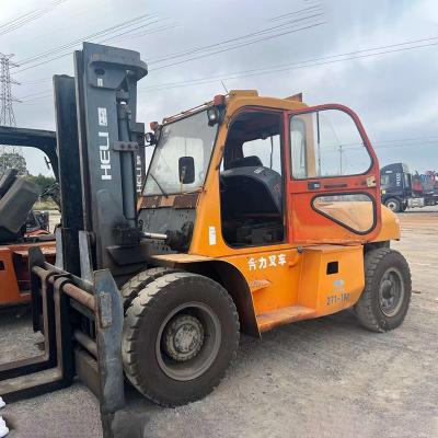China HELI 10 ton diesel vorkheftruck met handmatige transmissie voor materiaalverwerking Te koop
