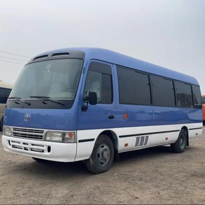 China Left Drive Manual Transmission Type Toyota Coaster Bus Diesel Used Bus with 30 Places for sale