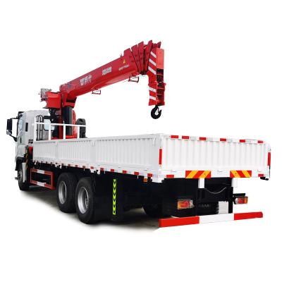 China Chinese Hydraulic Valve Isuzu Chassis 12 Tons Telescopic Boom Truck Mounted Crane for sale