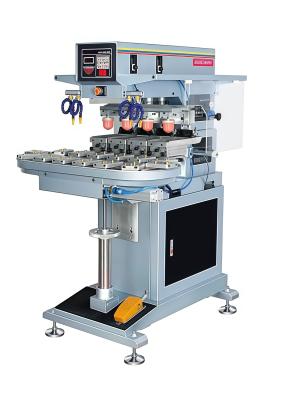 China High Efficiency Rotary Belt 4 Color Semi Automatic Pad Printer Machine for sale
