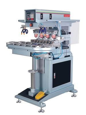China Multi Color Pneumatic Semi Auto Pad Printing Machine With Ink Cup Type Ink Supply System for sale
