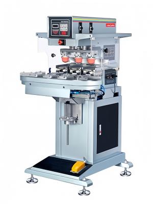 China 3 Colors Semi Automatic Pad Printing Machine Featuring Ink Transfer System And Adjustable Printing Speed For Consistent Output for sale
